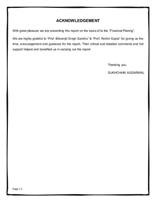 Financial planing | DOCX