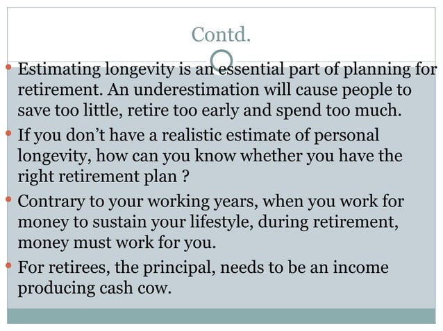 Retirement Planning | PPT | Business Accounting & Finance | Business