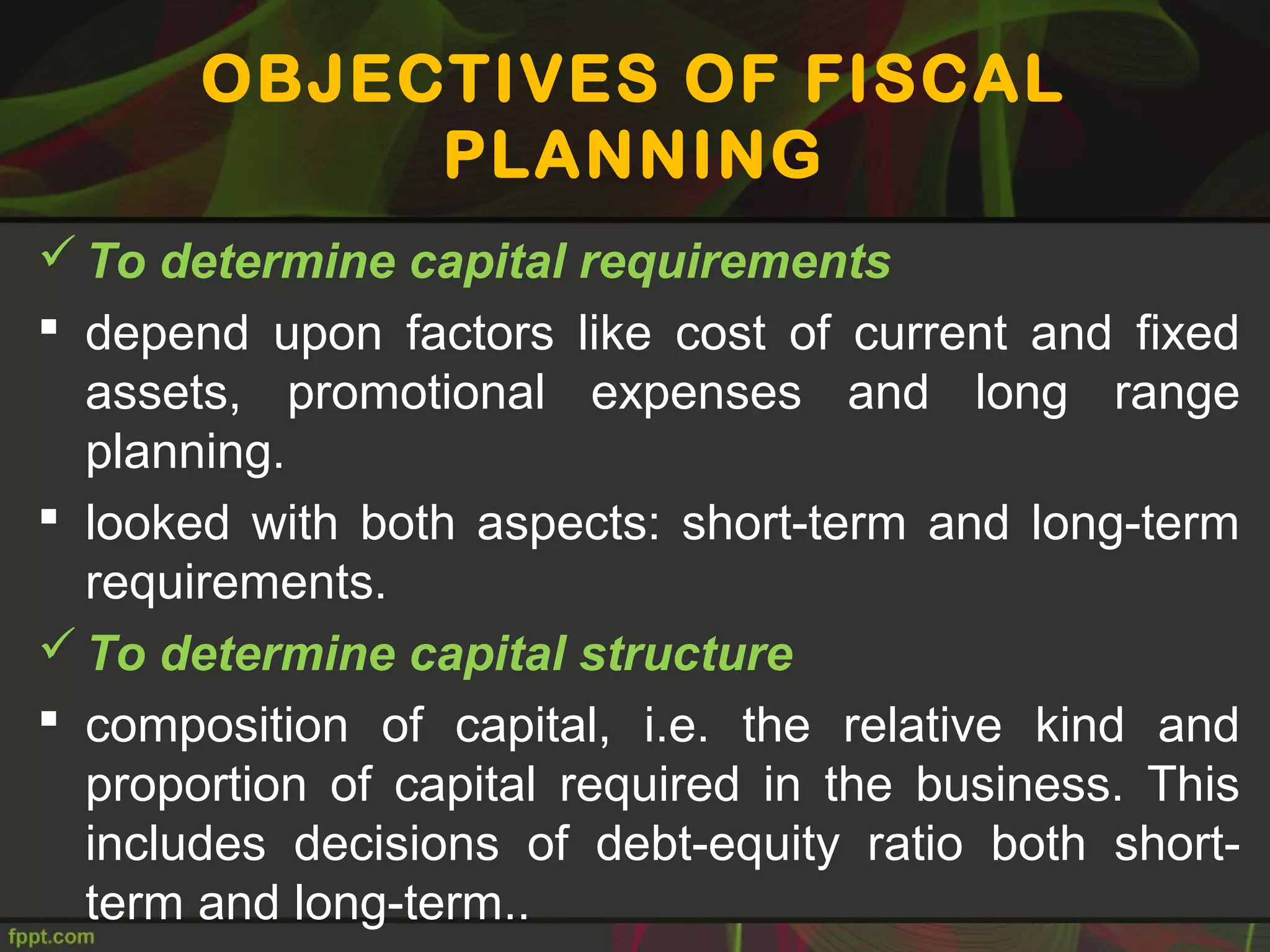 fiscal & Financial planning | PPT
