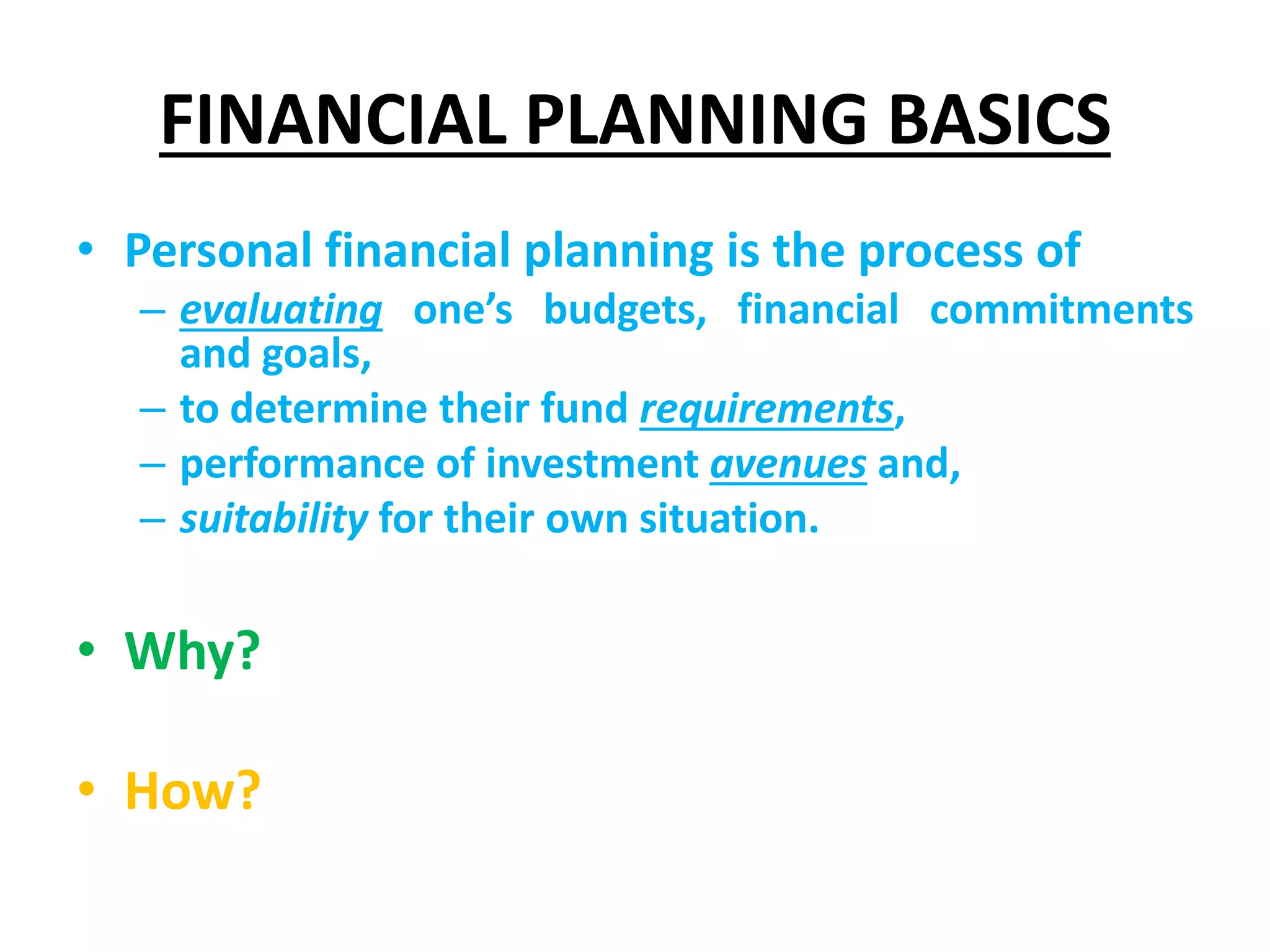 Financial Planning Guide | PDF