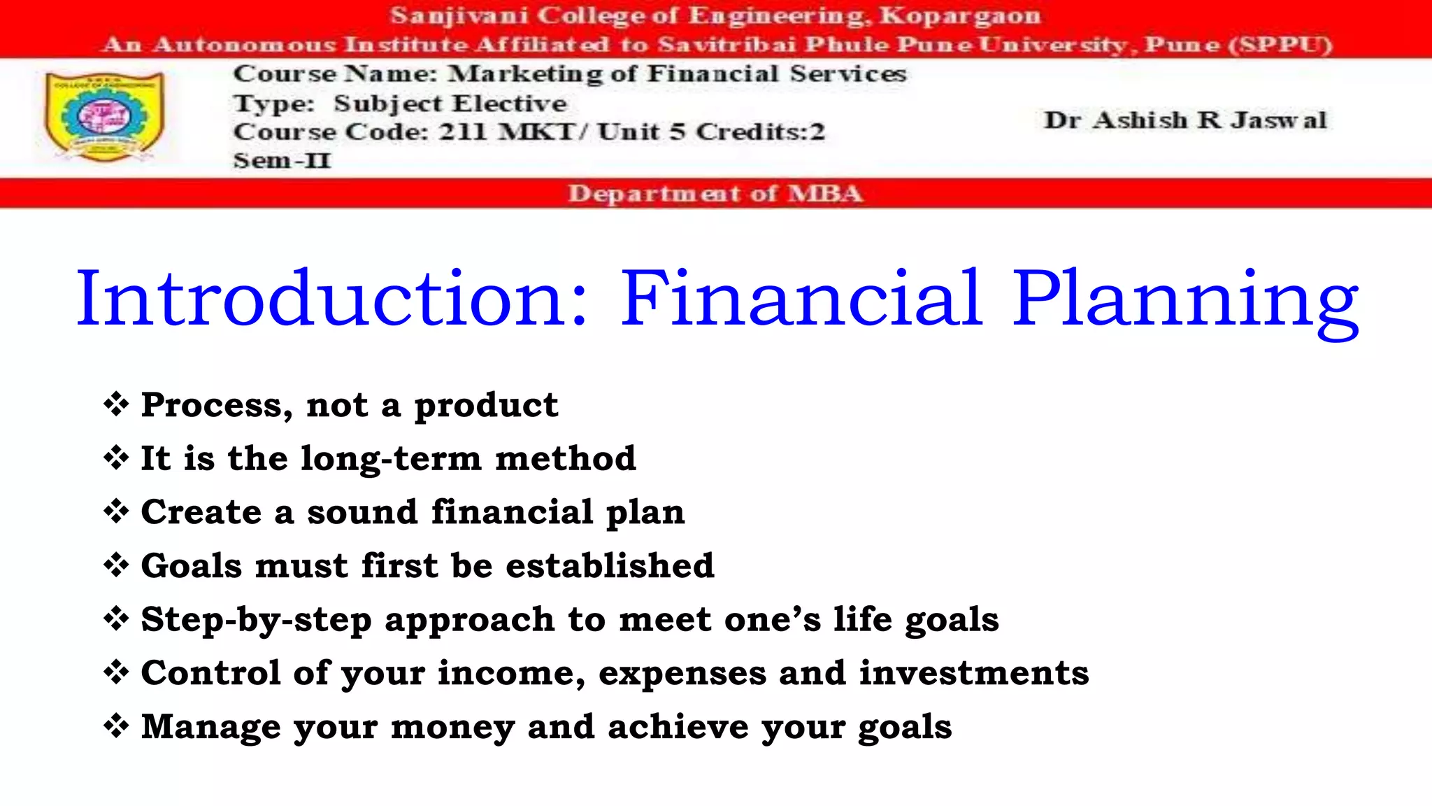 Financial Planning | PPTX