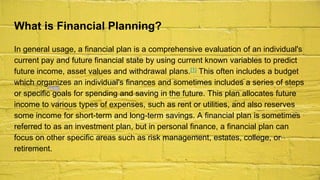 Personal financial planning | PPTX
