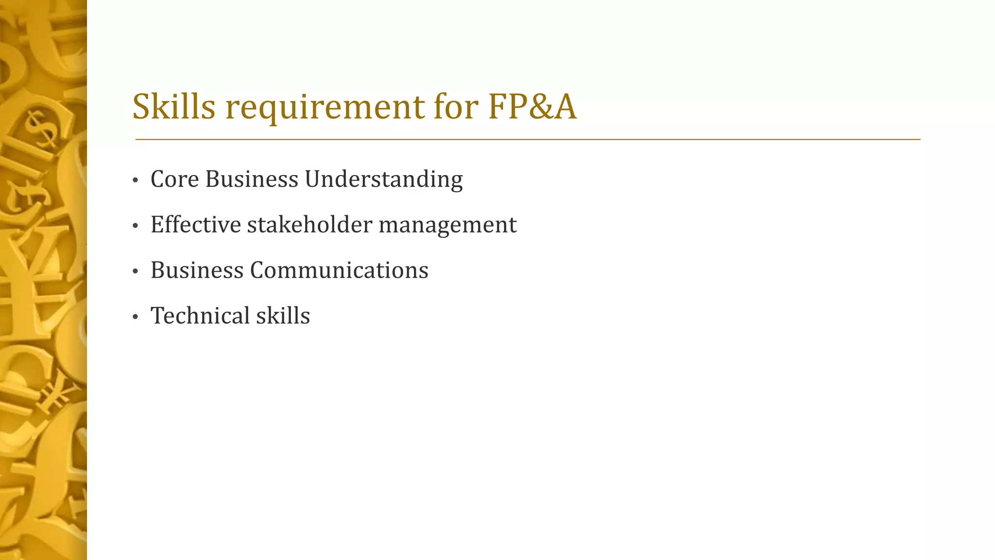 Financial planning and analysis (FP&A) | PPTX