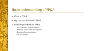 Financial planning and analysis (FP&A) | PPTX