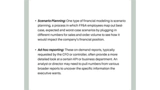 Financial Planning & Analysis (FP&A) - Practices, Roles ...