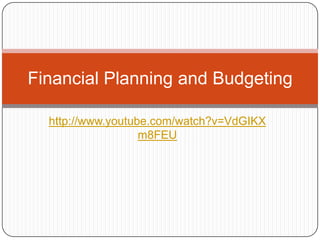 Financial planning and budgeting | PPTX