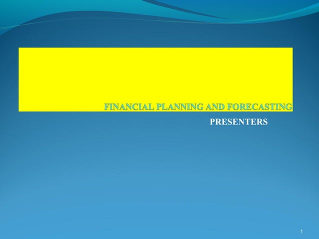 Financial planning & forecasting | PPT | Business Accounting & Finance ...