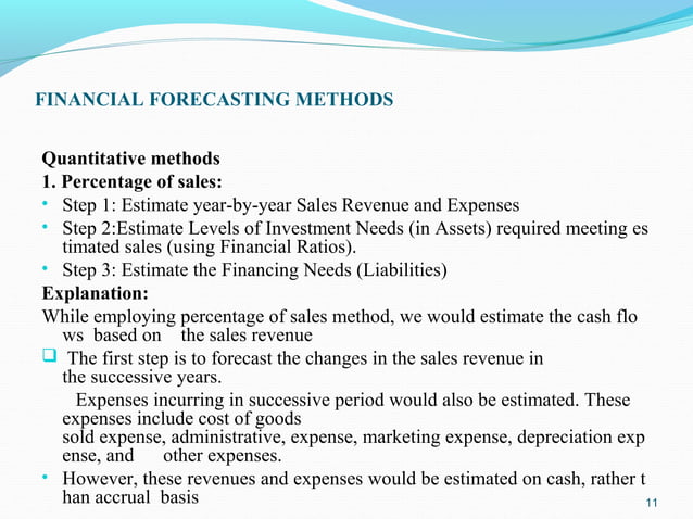 Financial planning & forecasting | PPT | Business Accounting & Finance | Business