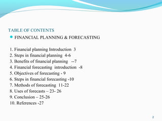 Financial planning & forecasting | PPT