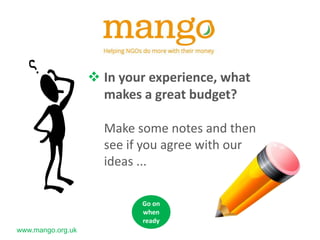 Mango: Financial planning for NGOs | PPSX