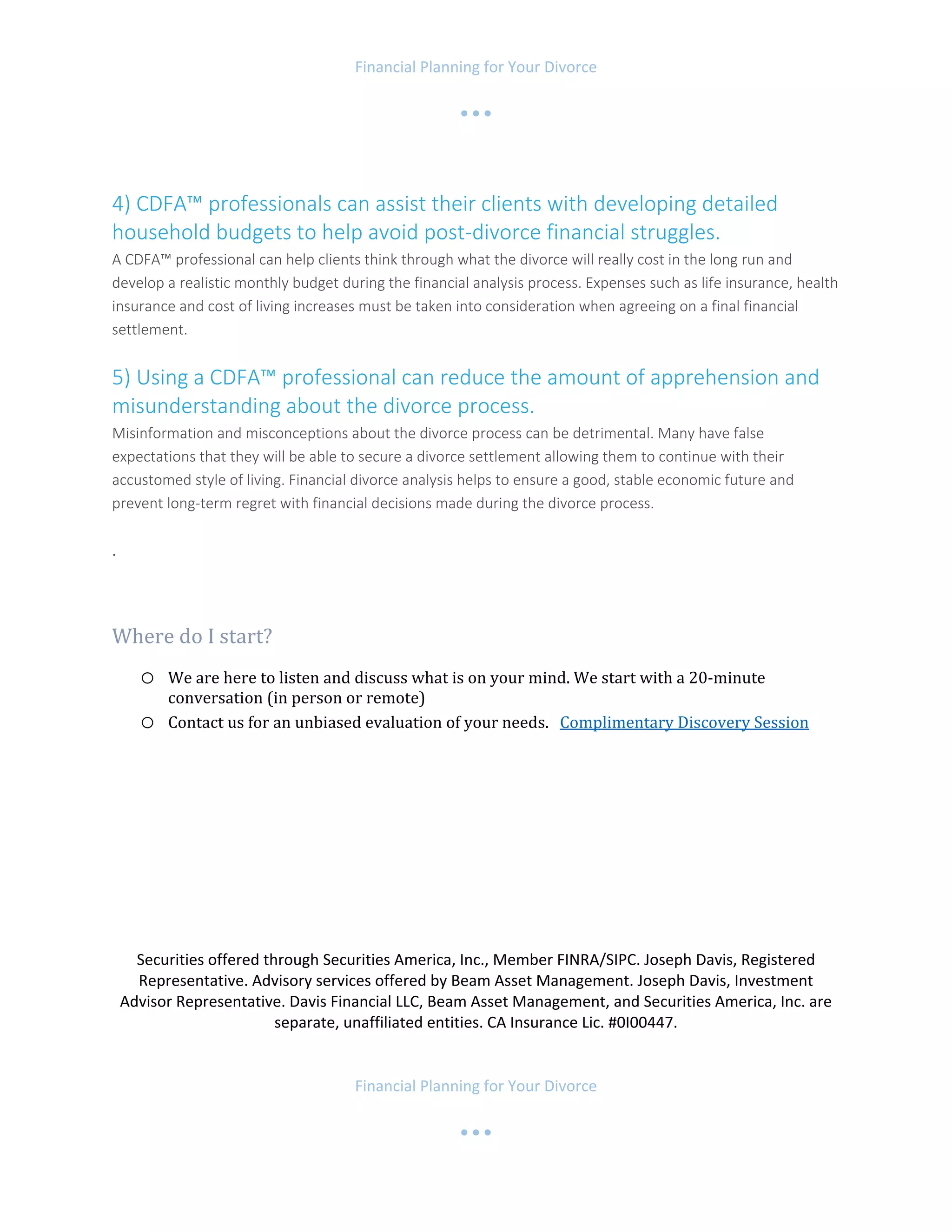 Financial Planning for your Divorce | PDF | Business Accounting ...