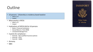 Financial planning in the age of FATCA | PPT