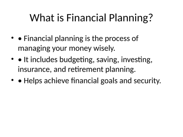 Financial_Planning_Intro introduction ppt | PPTX