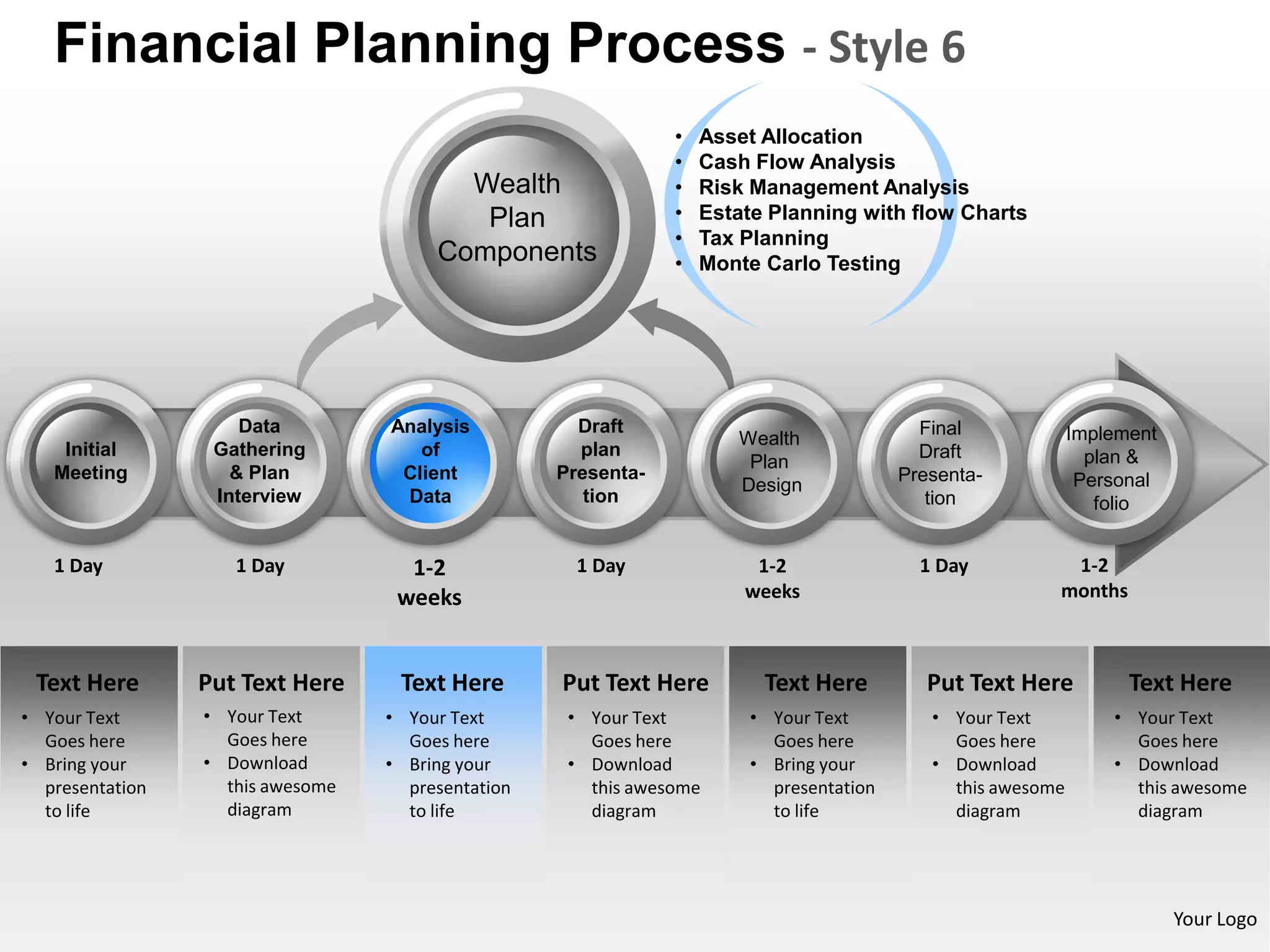 Financial planning process style 6 powerpoint presentation templates ...