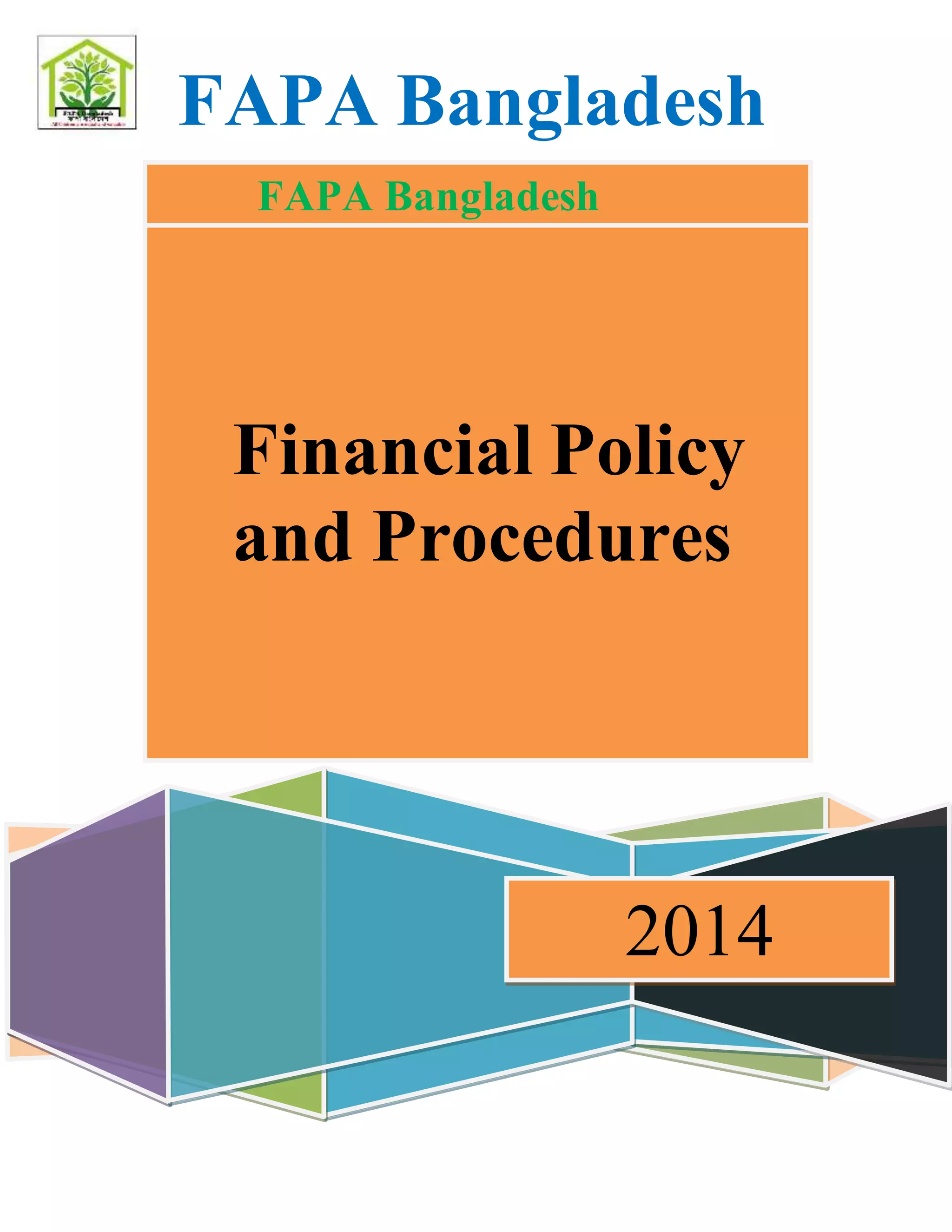 Financial policyand procedures FAPA Bangladesh | DOC