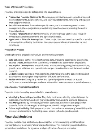 Financial Projection and Financial Modeling A Comprehensive Overview | PDF