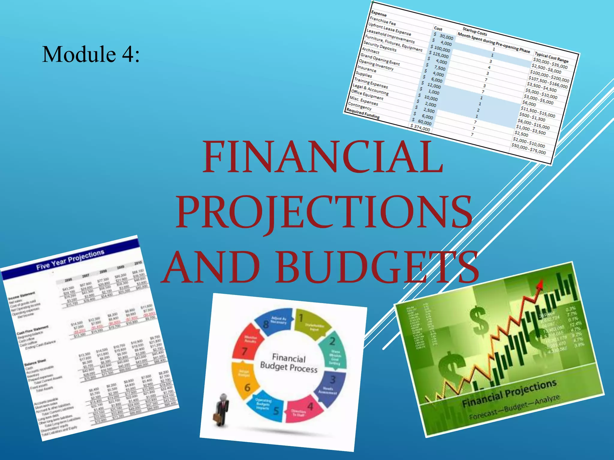 Financial projections and budgets | PPTX