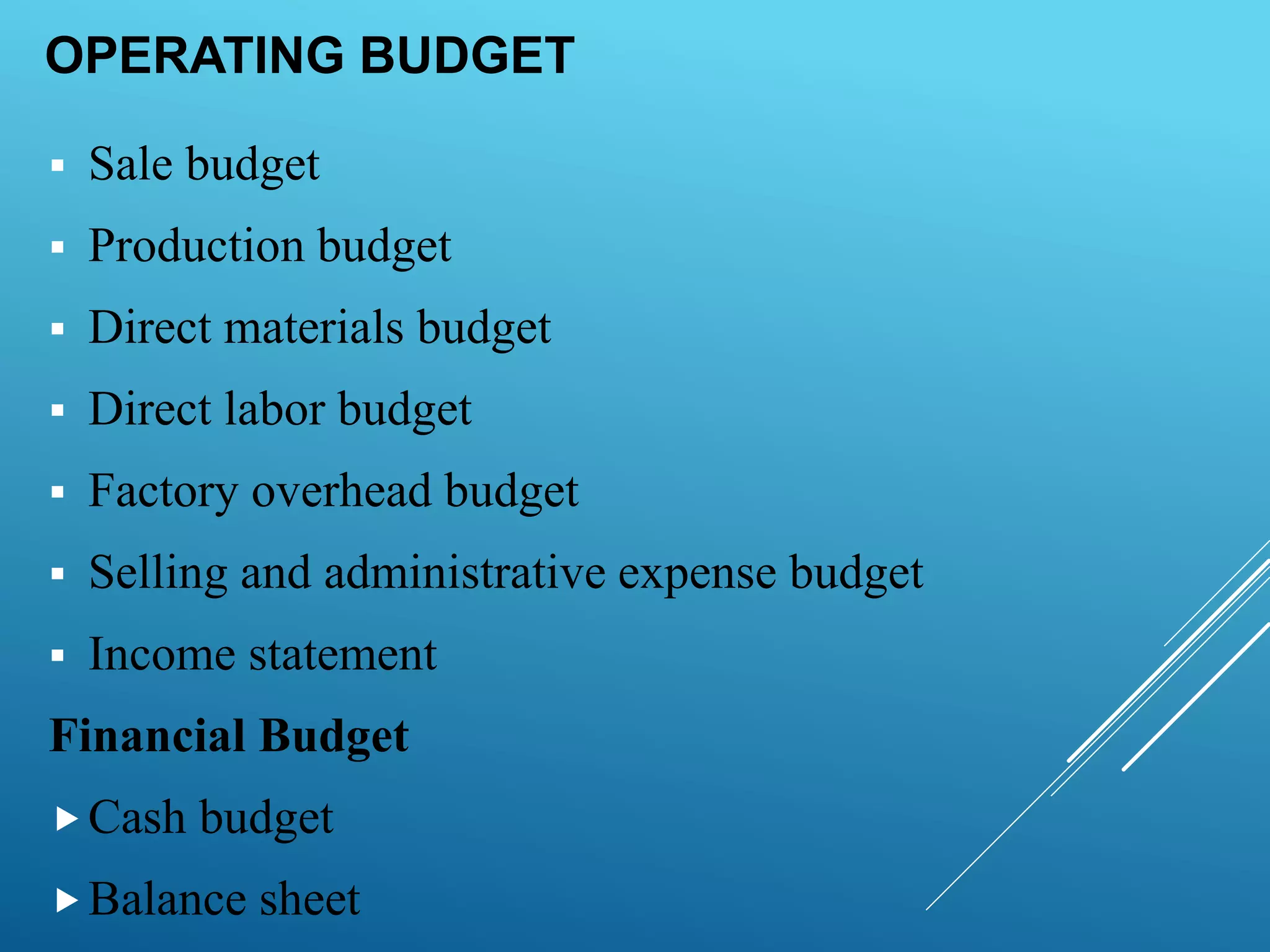 Financial projections and budgets | PPTX