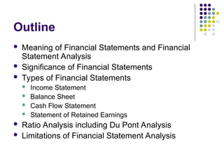 Ratio analysis in financial statement... | PPT