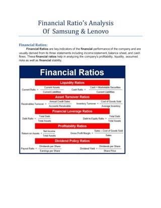 Financial ratio analysis of sony and samsung | PDF
