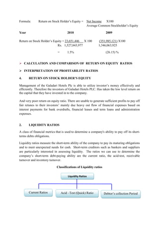 Financial ration analysis assignment | PDF