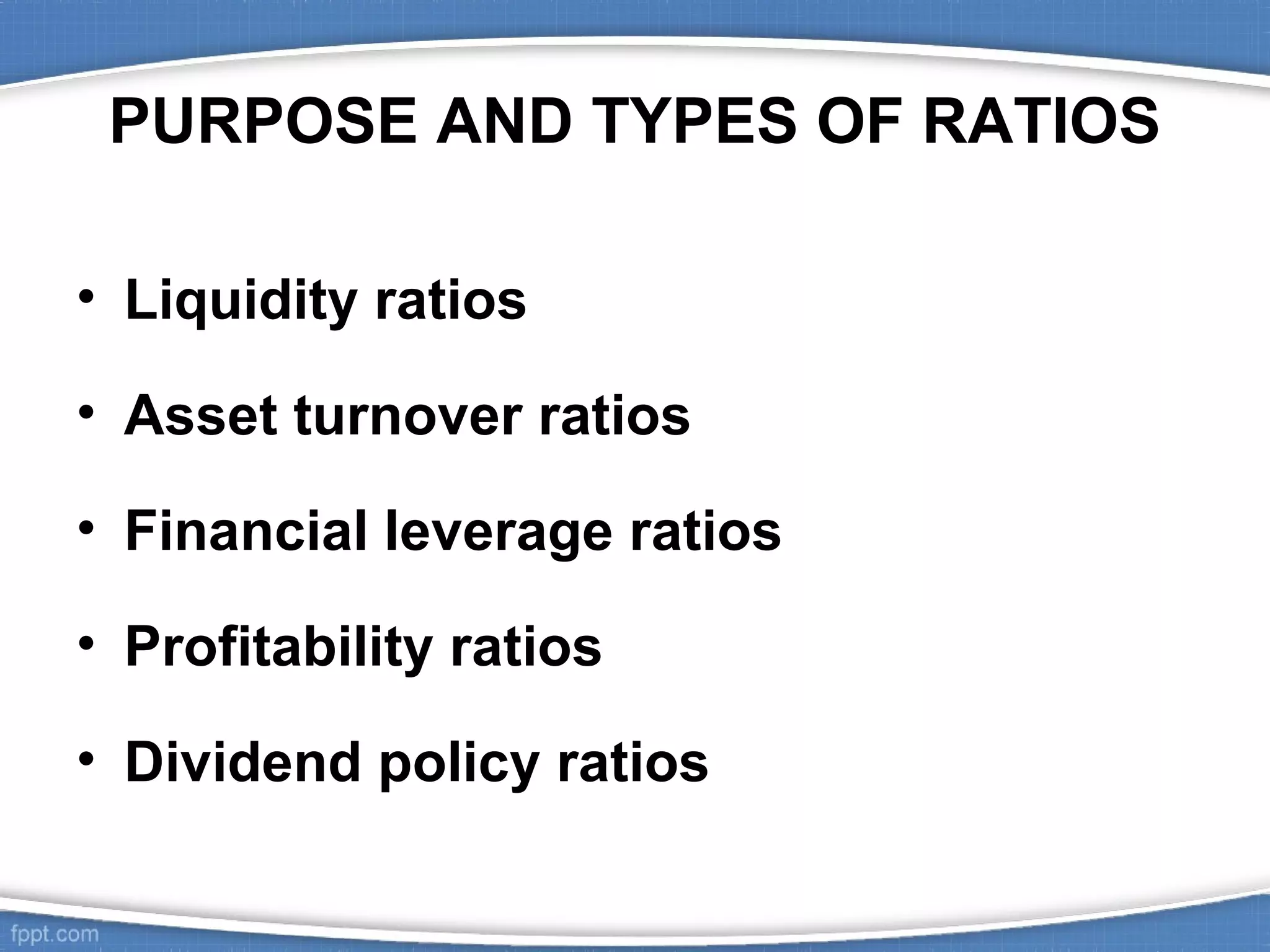 Financial ratios | PPT