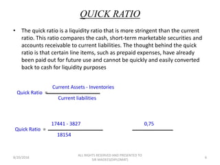 Financial ratios | PPTX | Stocks and Bonds | Personal Investing