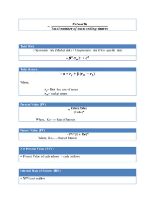 Financial ratios | DOCX
