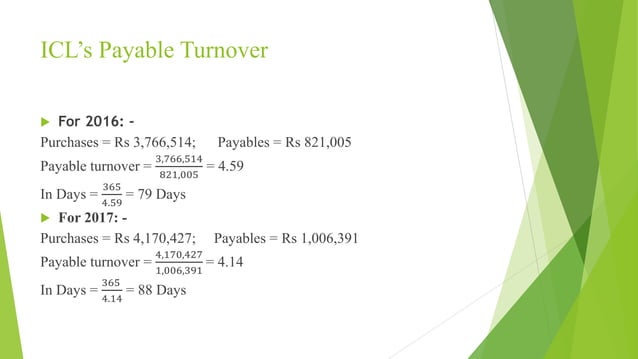 Financial ratios (with example of ICI) | PPTX