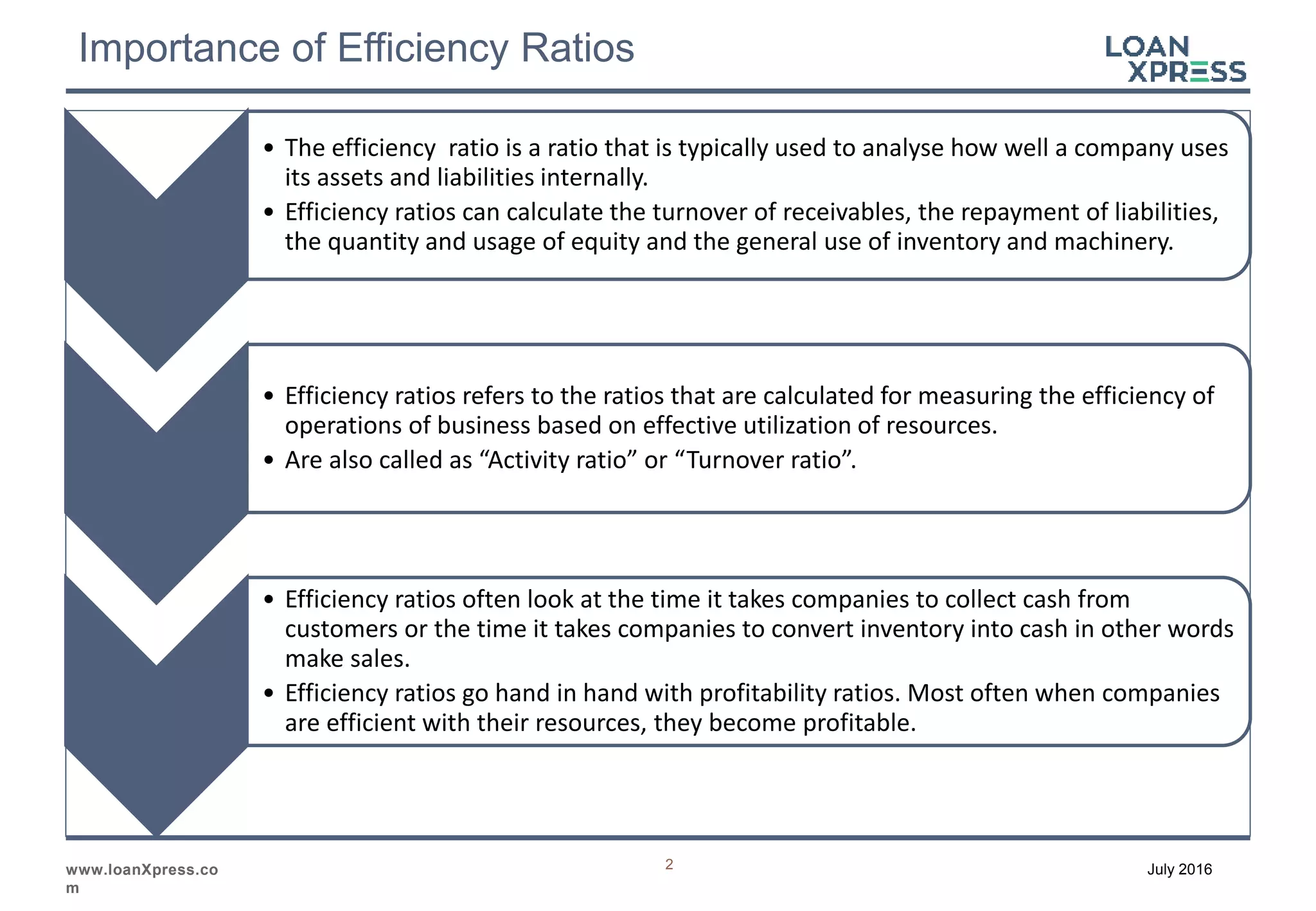 Financial Ratios - Introduction to Efficiency Ratios | PPTX