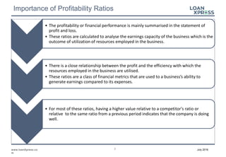 Financial Ratios - Introduction to Profitability Ratios | PPT
