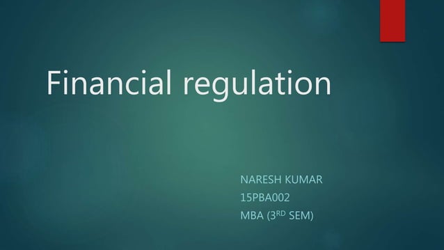 Financial regulation | PPT