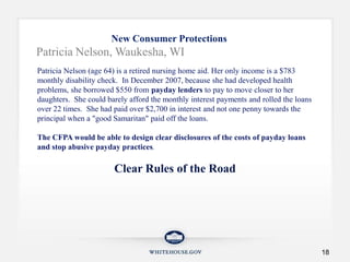 Financial Regulatory Reform: A New Foundation | PPTX