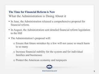 Financial Regulatory Reform: A New Foundation | PPTX