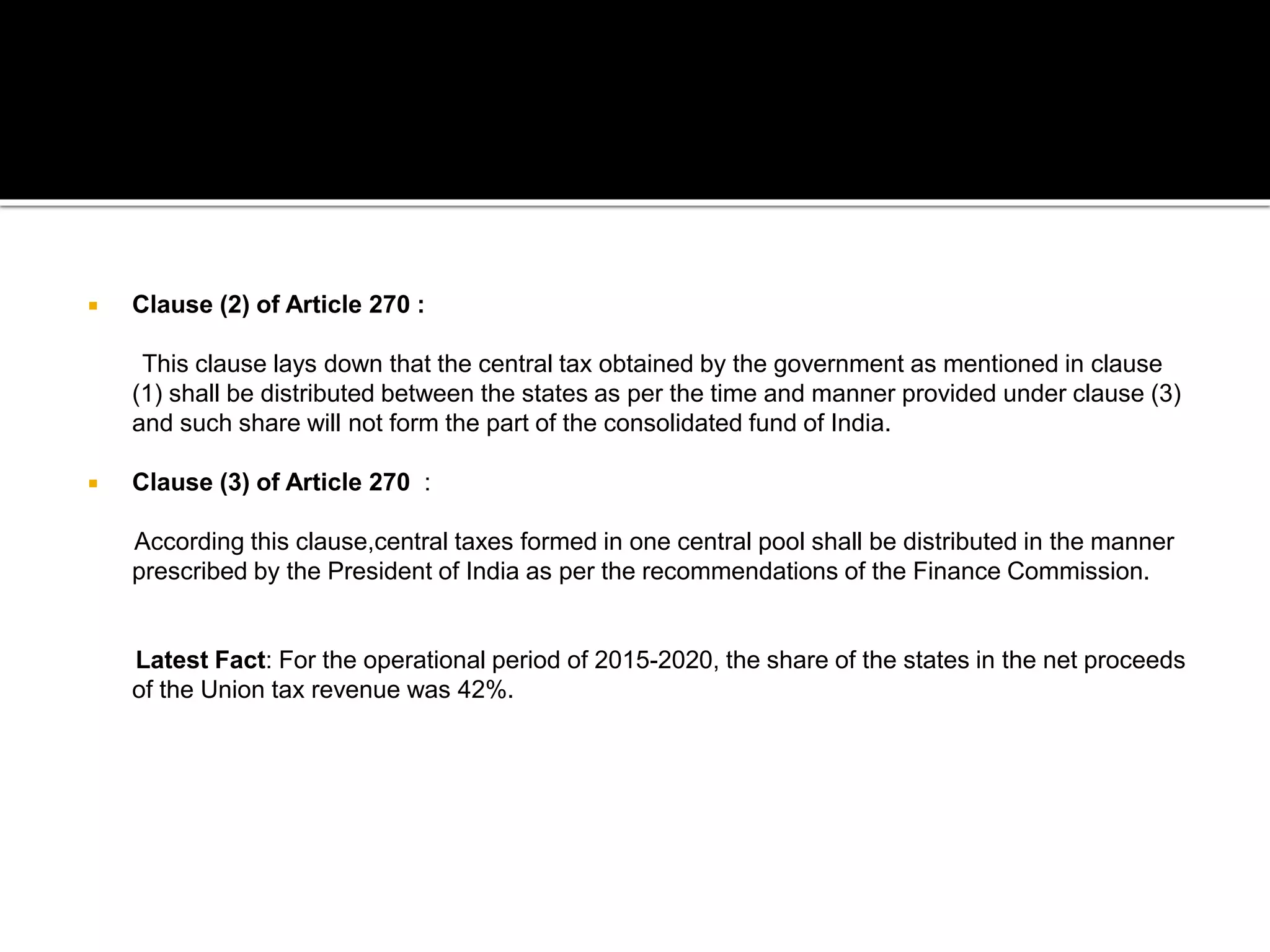 Financial relations between centre and state government | PPTX