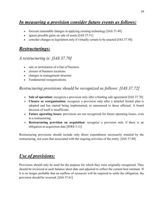 provision, contingent liabilities and contingent asset reporting | DOCX