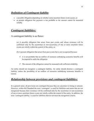 provision, contingent liabilities and contingent asset reporting | DOCX