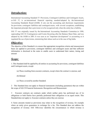 provision, contingent liabilities and contingent asset reporting | DOCX