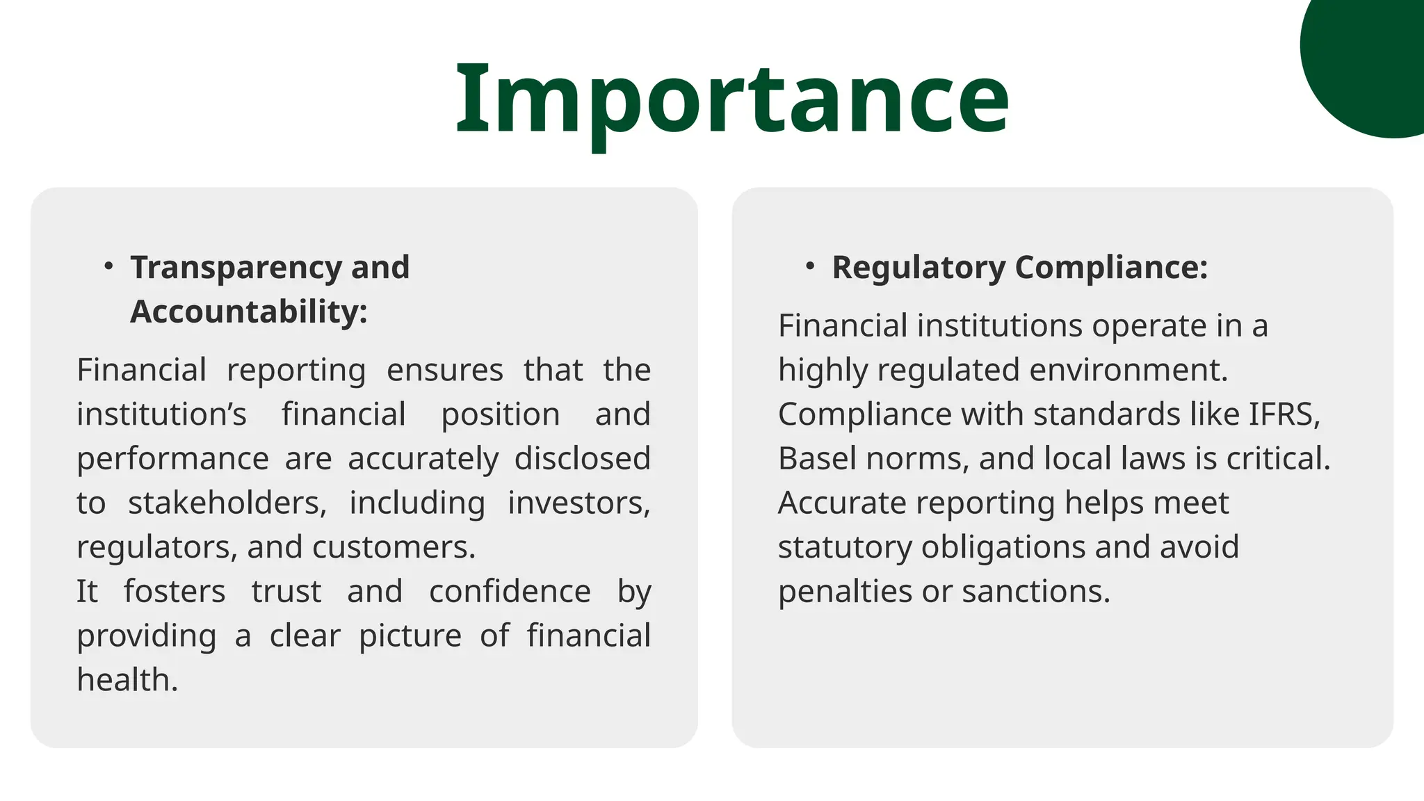 FINANCIAL REPORTING FOR FINANCIAL INSTITUTIONS | PPT