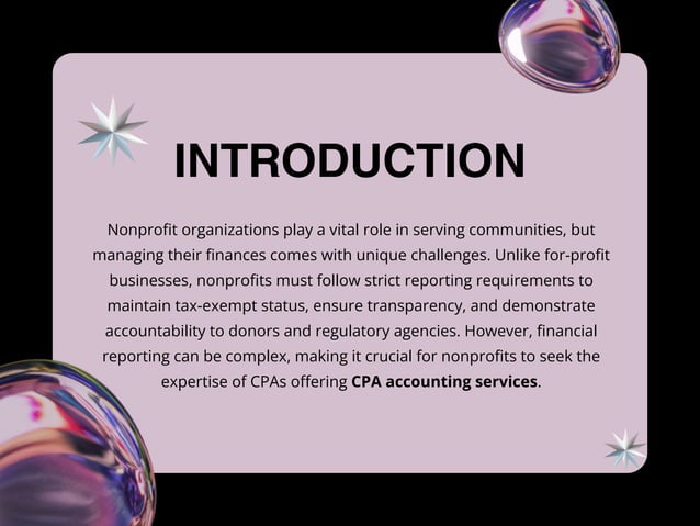Financial Reporting Challenges For Nonprofits And How CPAs Help | PDF