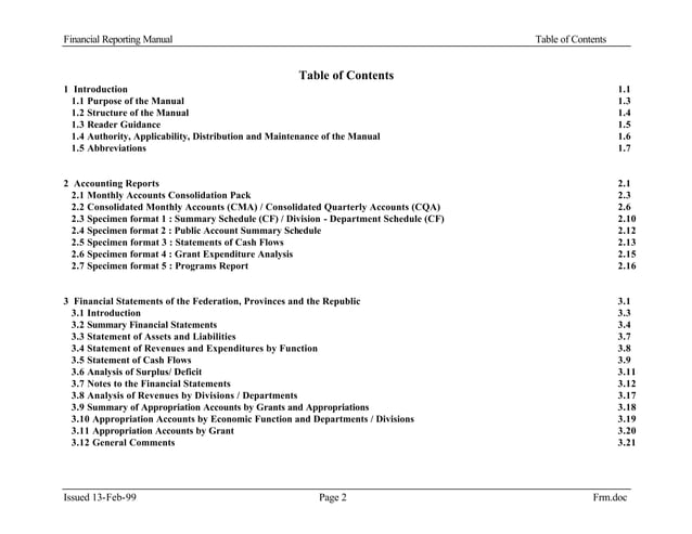 Financial Reporting Manual.pdf | Business Accounting & Finance | Business