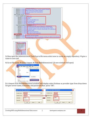 Financial reporting rpd using obiee | PDF