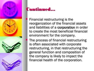 Financial restructuring | PPT