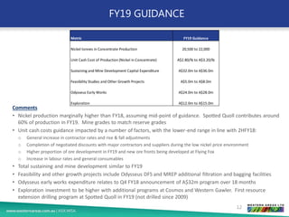 Western Areas FY18 Financial Results Presentation | PPT