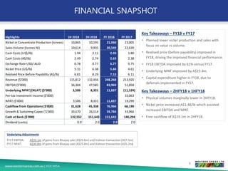 Western Areas FY18 Financial Results Presentation | PPT