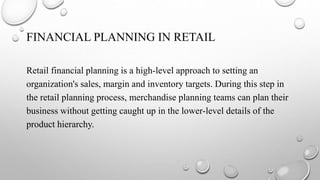 Financial planning in retail | PPTX