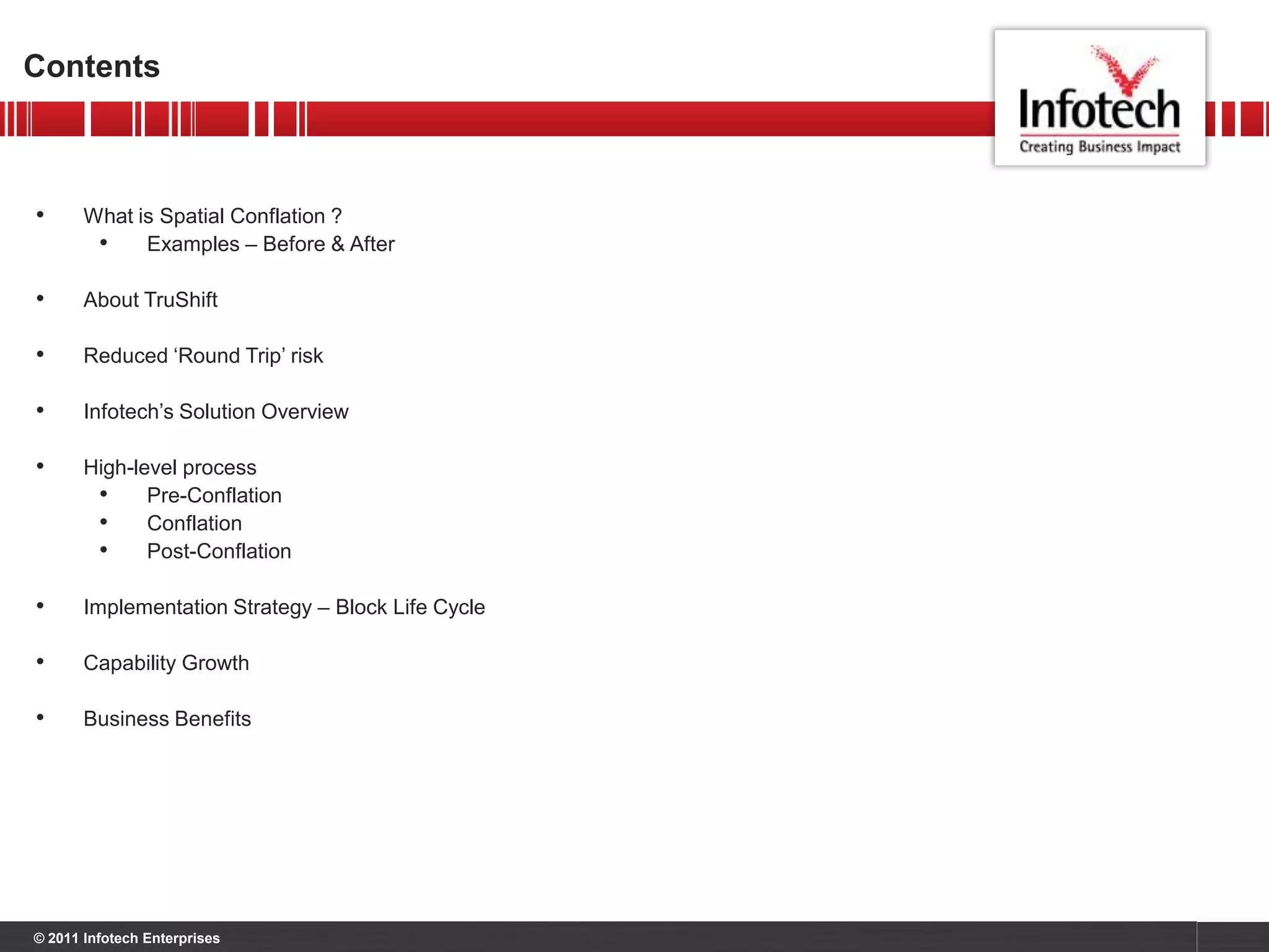 Infotech's Spatial Conflation Tool TruShift | PPTX