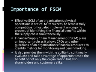FINANCIAL SUPPLY CHAIN MANAGEMENT | PPTX