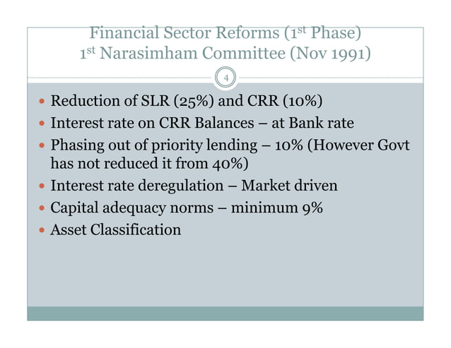 Financial sector reforms | PDF | Business Accounting & Finance | Business