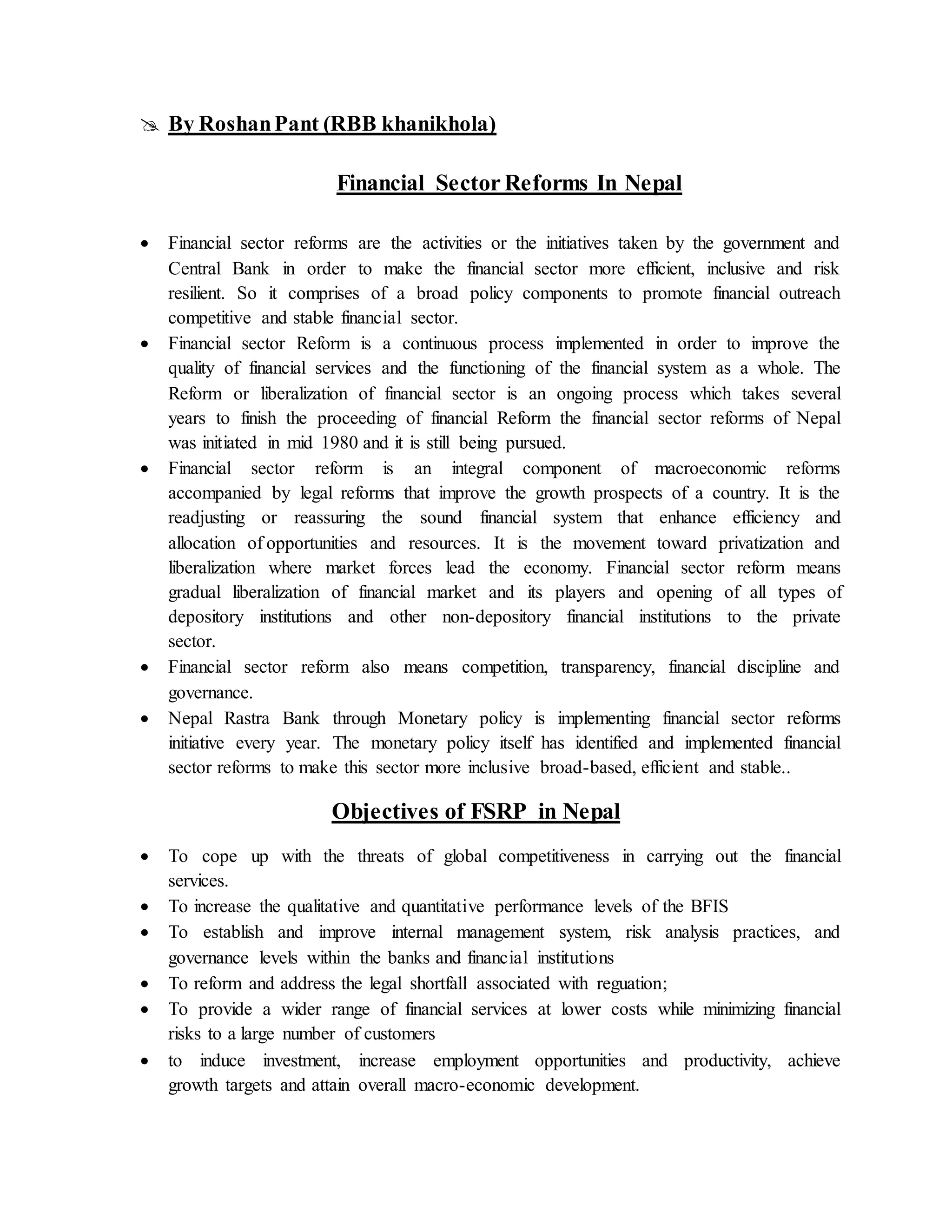 Financial Sector Reforms In Nepal.docx